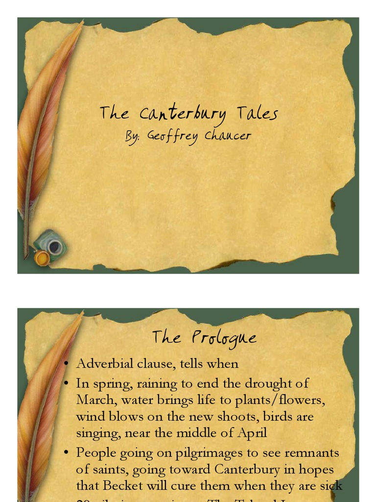 The Canterbury Tales Characters | PDF