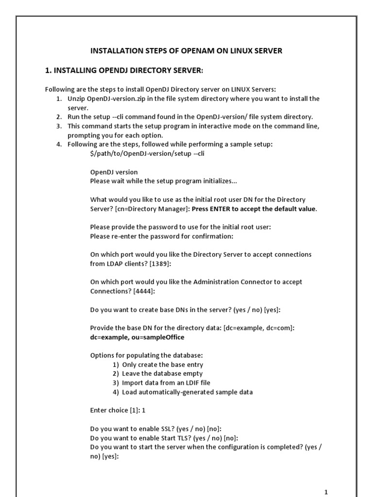 Installing OpenDJ and OpenAM Server On Linux (Debian, Ubuntu, Red Hat, CentOS) | PDF | Utility ...