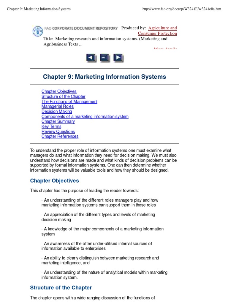 Chapter 9: Marketing Information Systems | Download Free PDF ...