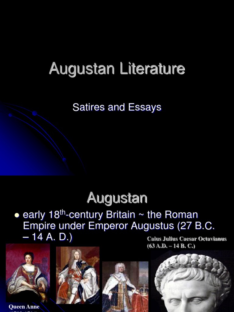 Augustan Literature. Satires and Essays | PDF | Alexander Pope | Poetry
