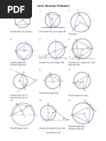 Circle Theorems Exam Questions | PDF | Teaching Methods & Materials | Home & Garden