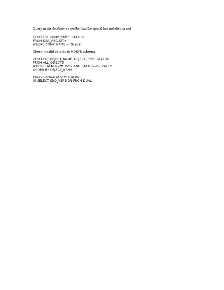 How To Create Spatial Database In 11g Pdf 4690