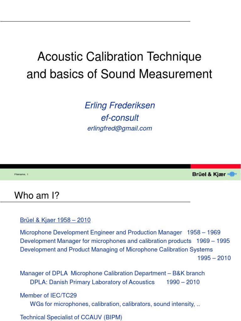 Acoustic Calibration and Measurement Basics | PDF | Microphone | Sound
