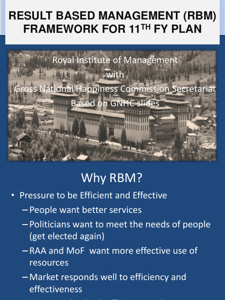 Result Based Management (RBM) Framework For 11 Fy Plan | PDF | Level Of ...