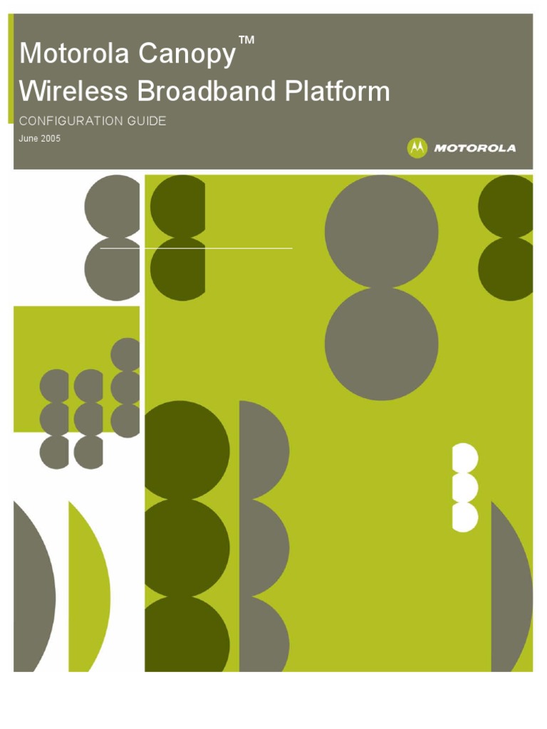 Motorola Canopy Wireless Broadband Platform: Configuration Guide | PDF ...