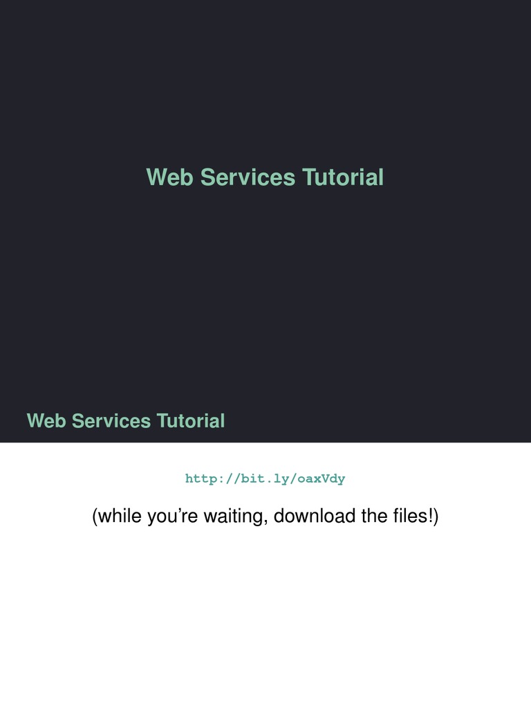Web Services | PDF | Representational State Transfer | Hypertext Transfer Protocol