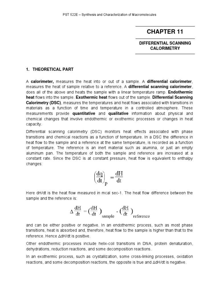 Differential Scanning Calorimetry | PDF | Differential Scanning ...