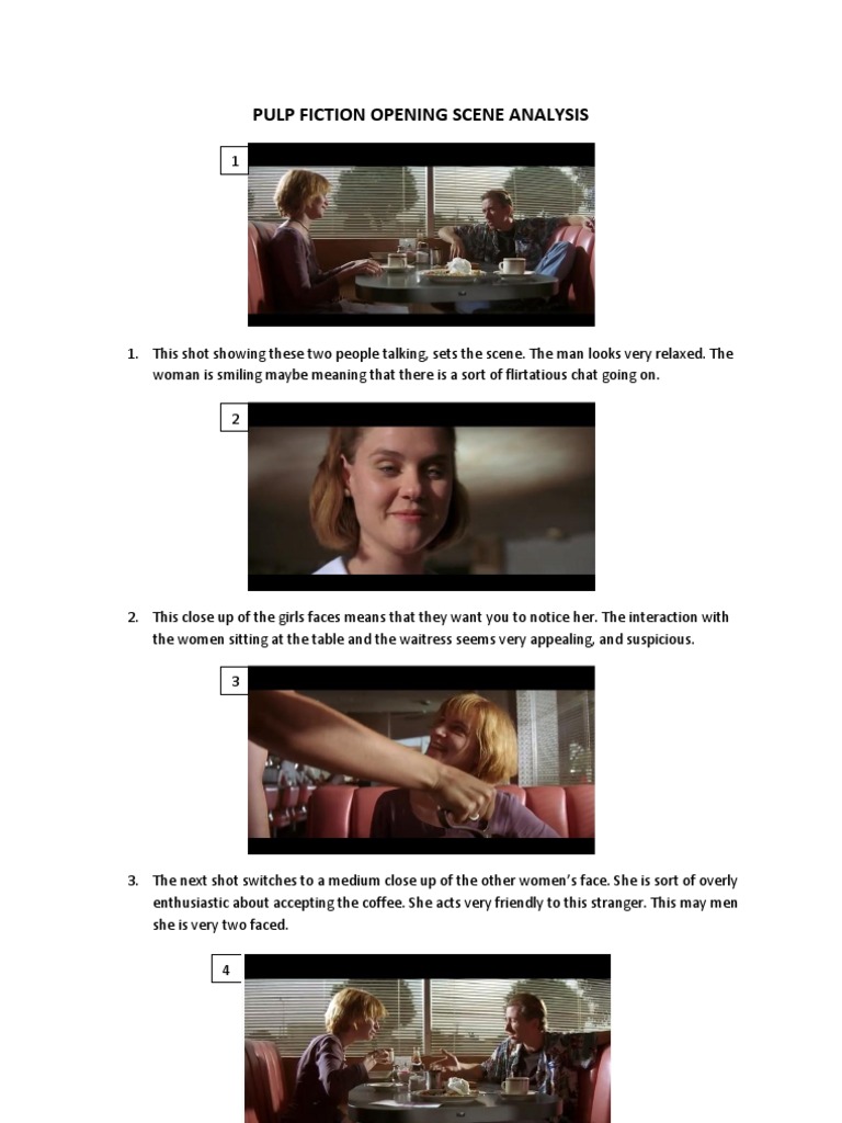 Pulp Fiction Opening Scene Analysis | PDF