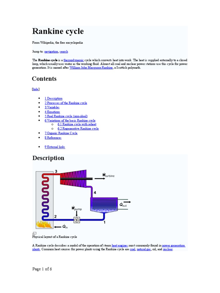 Rankine Cycle | PDF | Continuum Mechanics | Physical Sciences