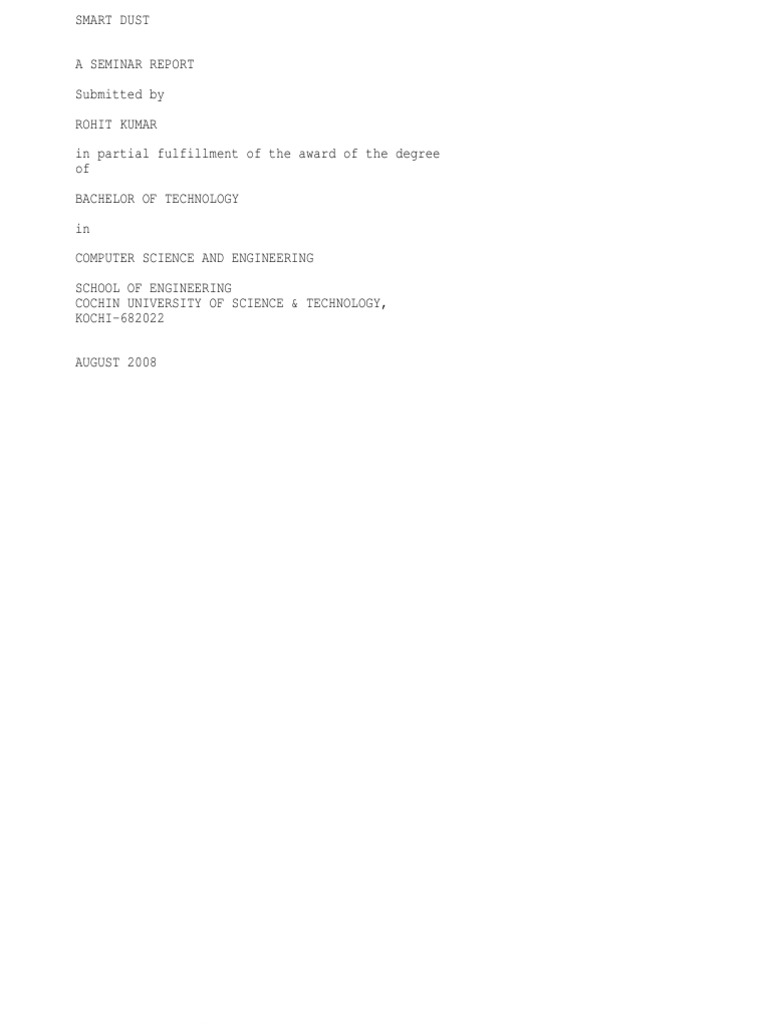 Smart Dust | PDF | Microelectromechanical Systems | Integrated Circuit