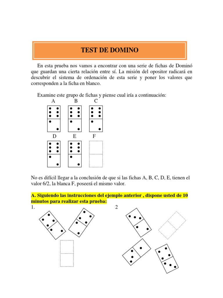 Psicotecnico Test Domino