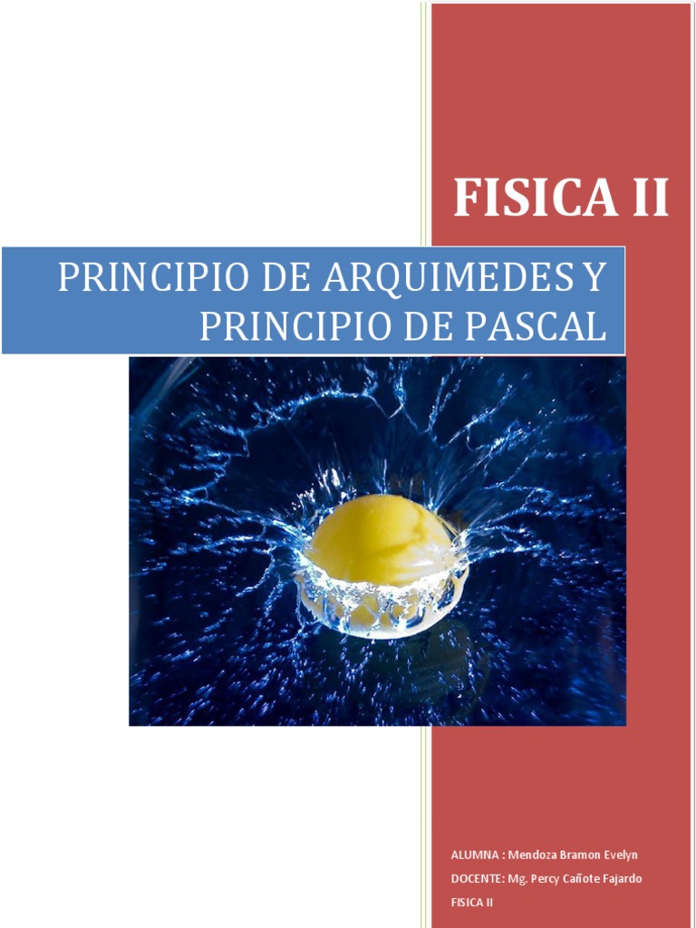 PRINCIPIO DE ARQUIMEDES Y PRINCIPIO DE PASCAL.pdf | Materiales ...