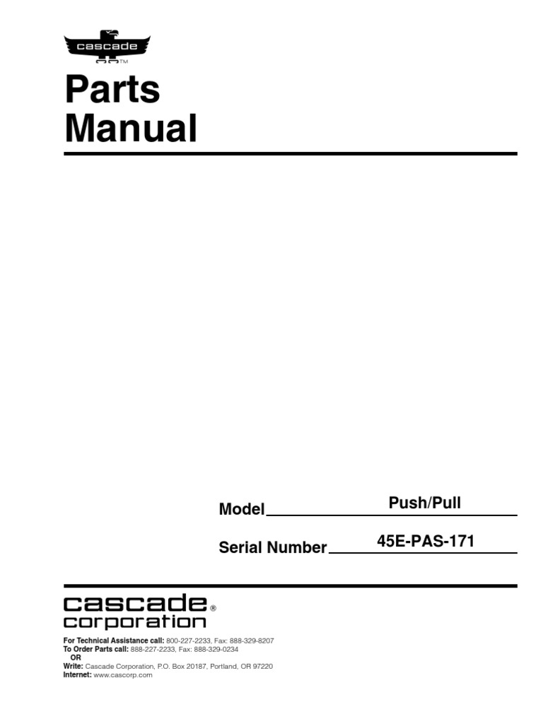 Manual de Partes Cascade | PDF | Piston | Cylinder (Engine)