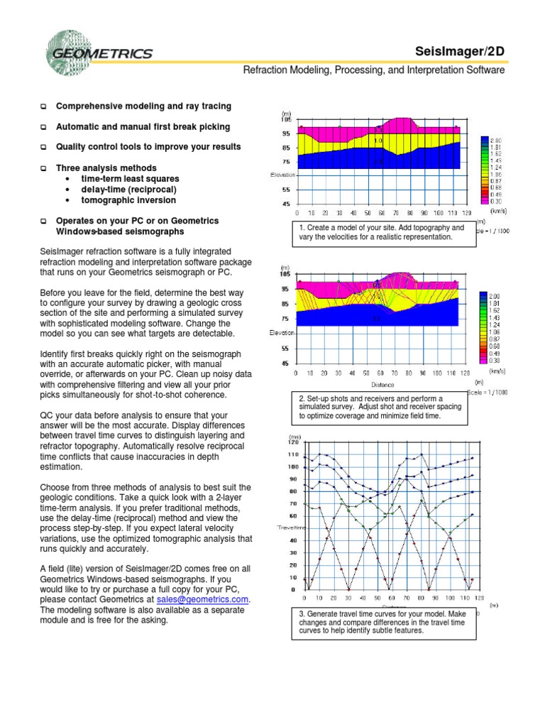 SeisImager/2D Refraction Modeling Software | PDF | 2 D Computer Graphics | Software