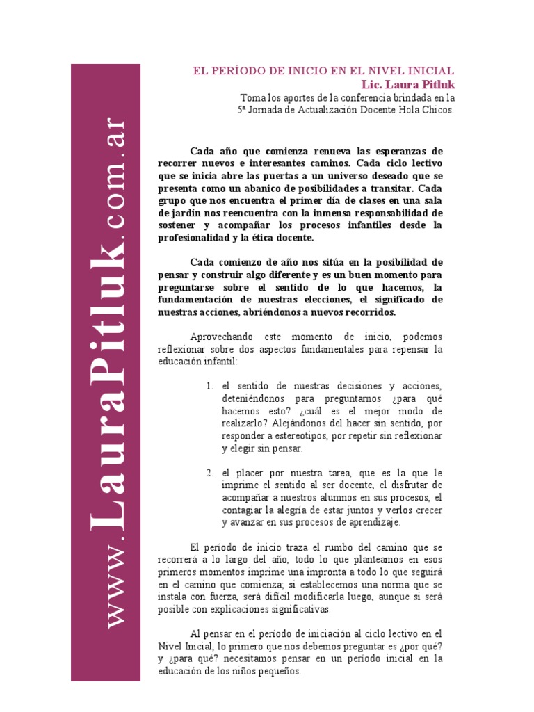 Periodo Inicial 2 | PDF | Planificación | Epistemología