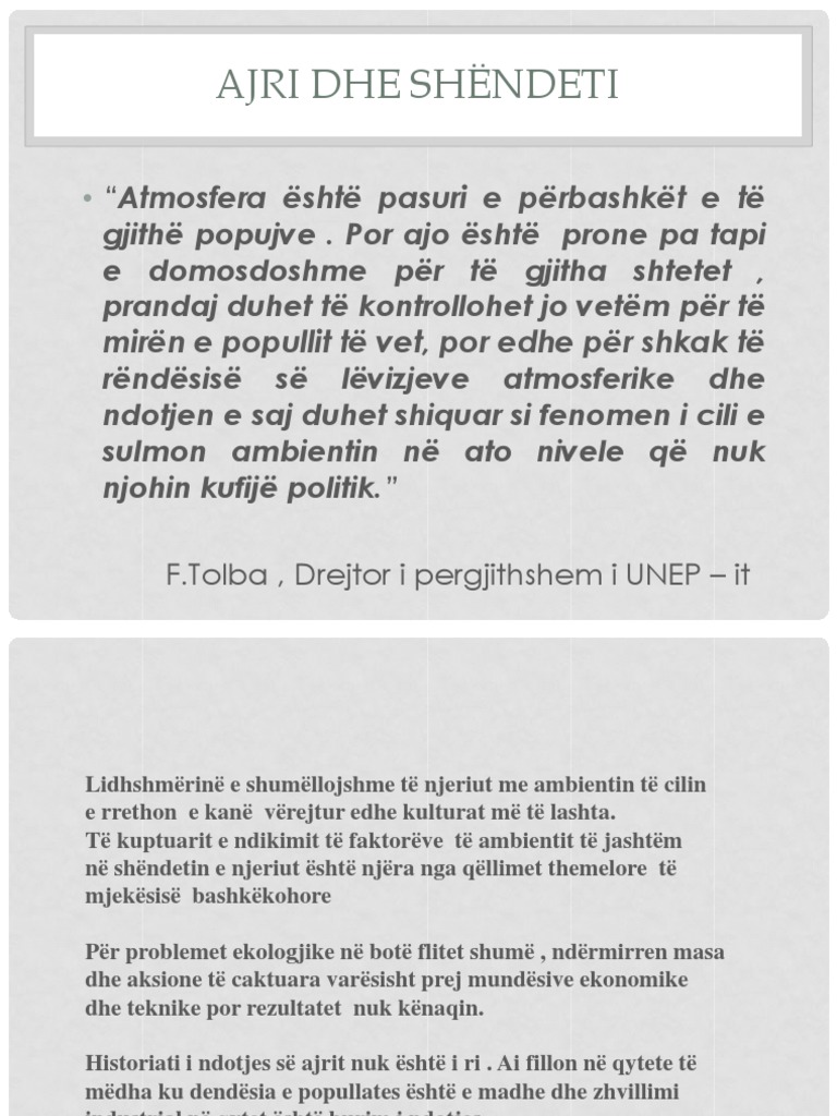 Ajri Dhe Shëndeti | PDF