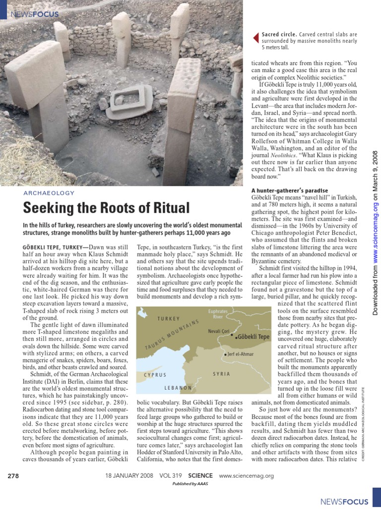 Seeking The Roots of Ritual | PDF | Archaeology | Agriculture