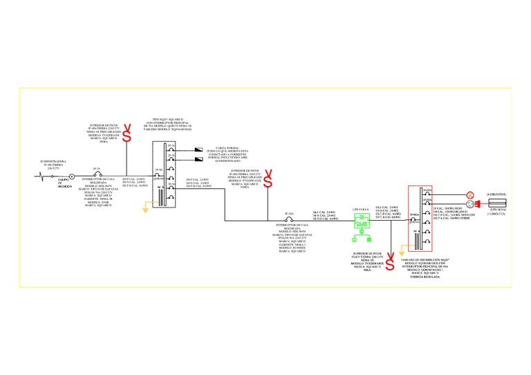 Diagrama Unifilar para UPS de 15 KVA | PDF