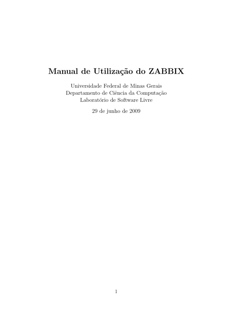 Manual Completo do ZABBIX UFMG | PDF