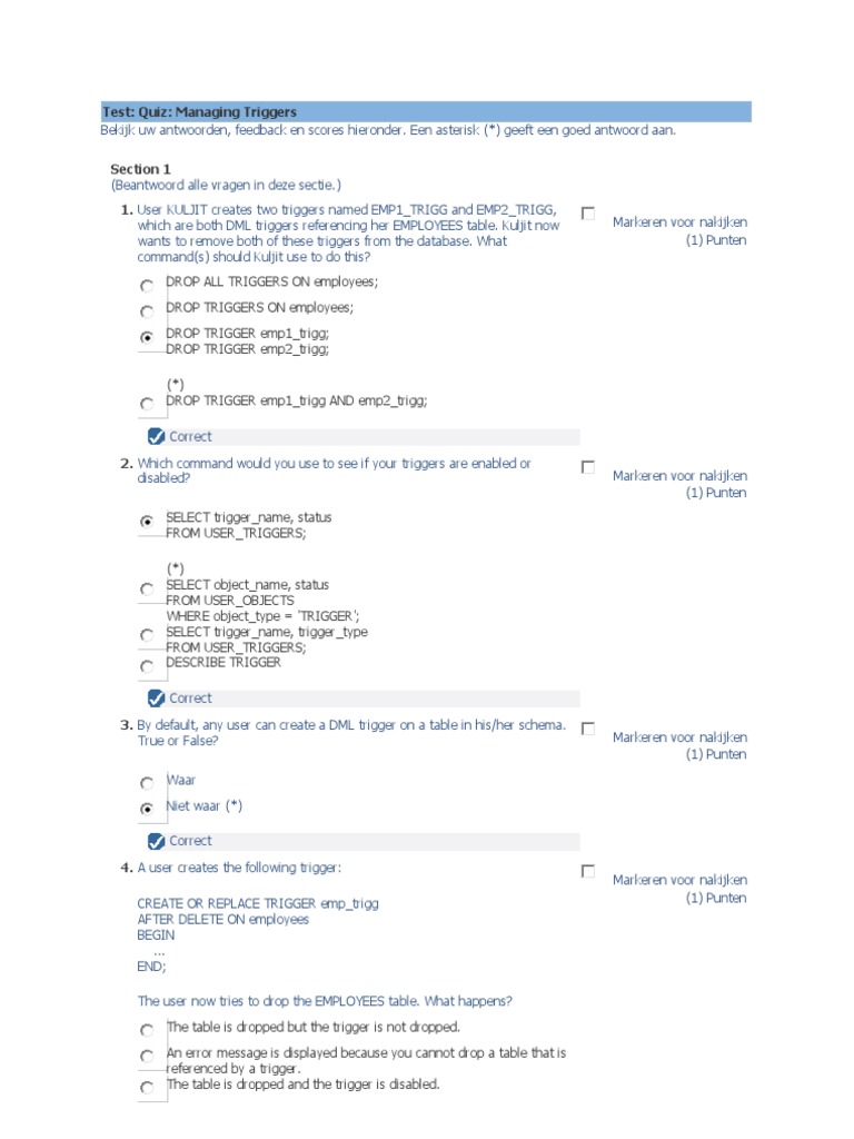 Managing Triggers | PDF