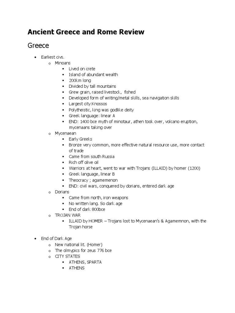Ancient Greece and Rome Overview | PDF | Ancient Greece | Ancient Rome