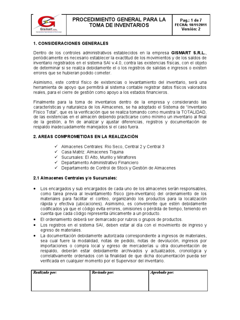 Manual Inventario | Inventario | Contabilidad