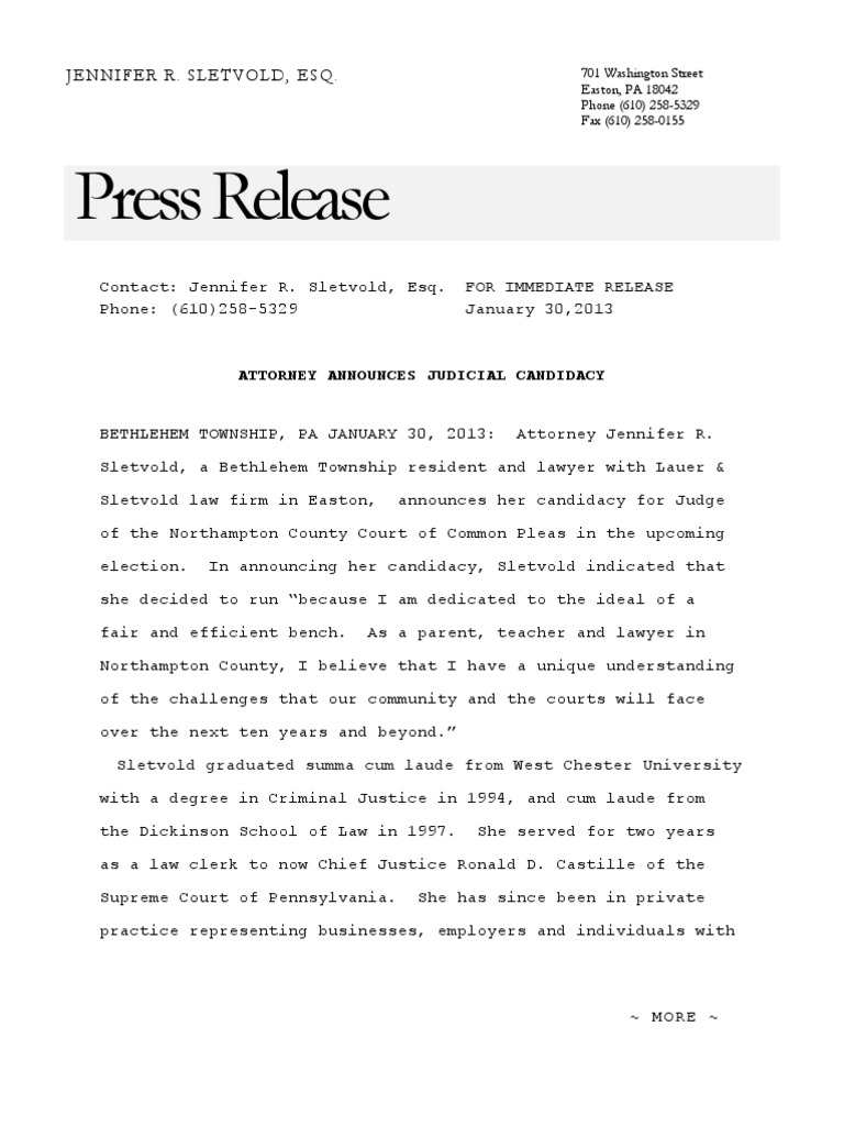Northampton County Judicial Run | PDF