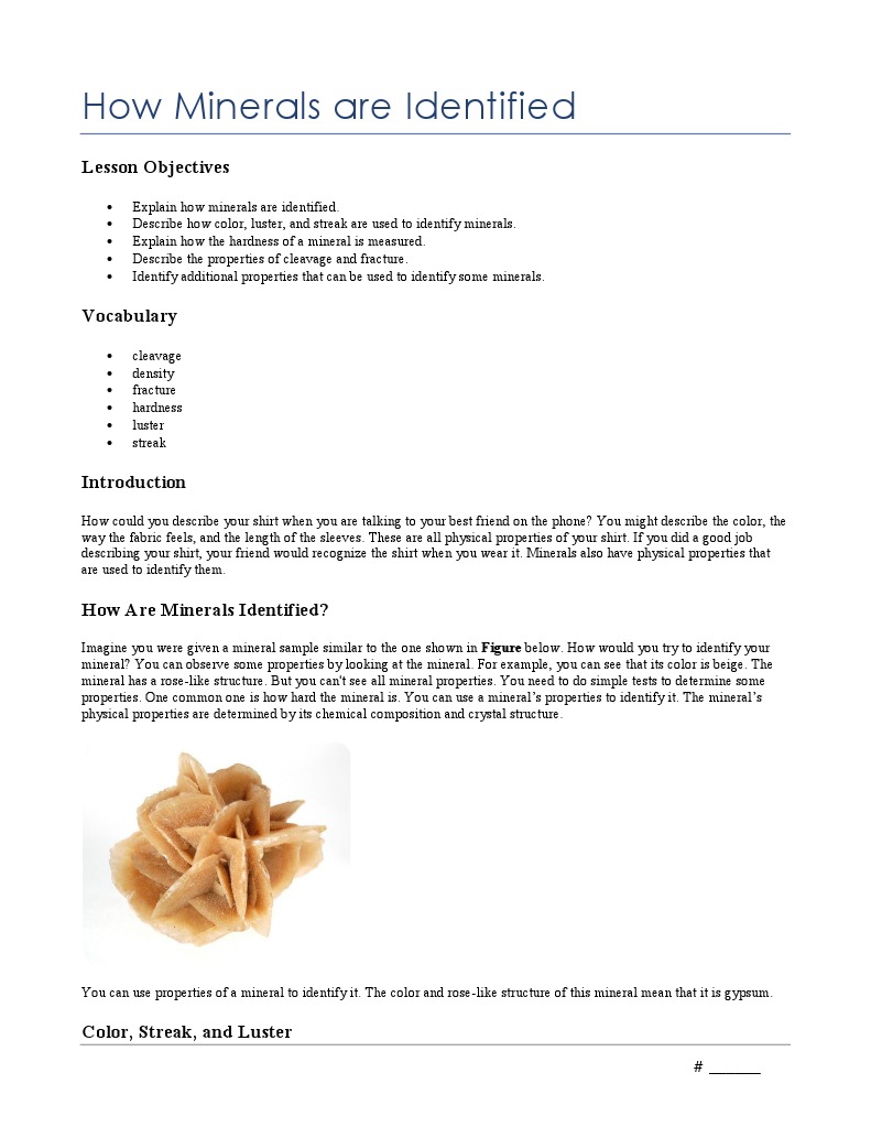 How Minerals Are Identified | PDF | Minerals | Density