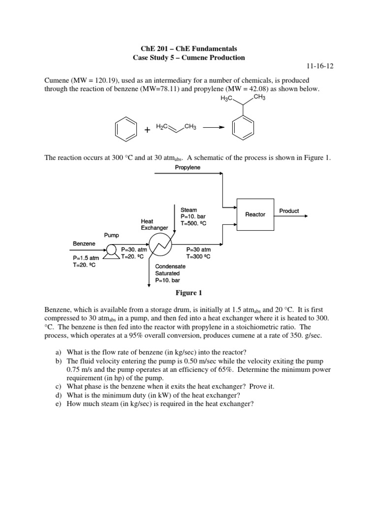 Cumene Production Process Overview | PDF