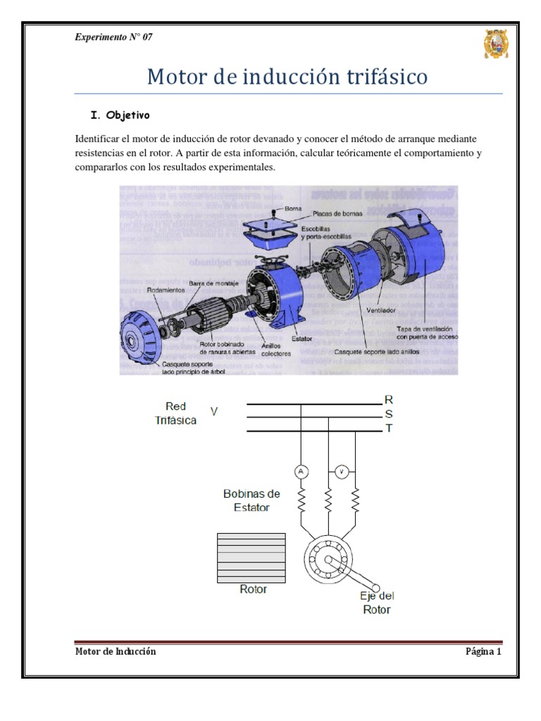Motor de inducción trifásico.docx | Corriente eléctrica | Máquinas