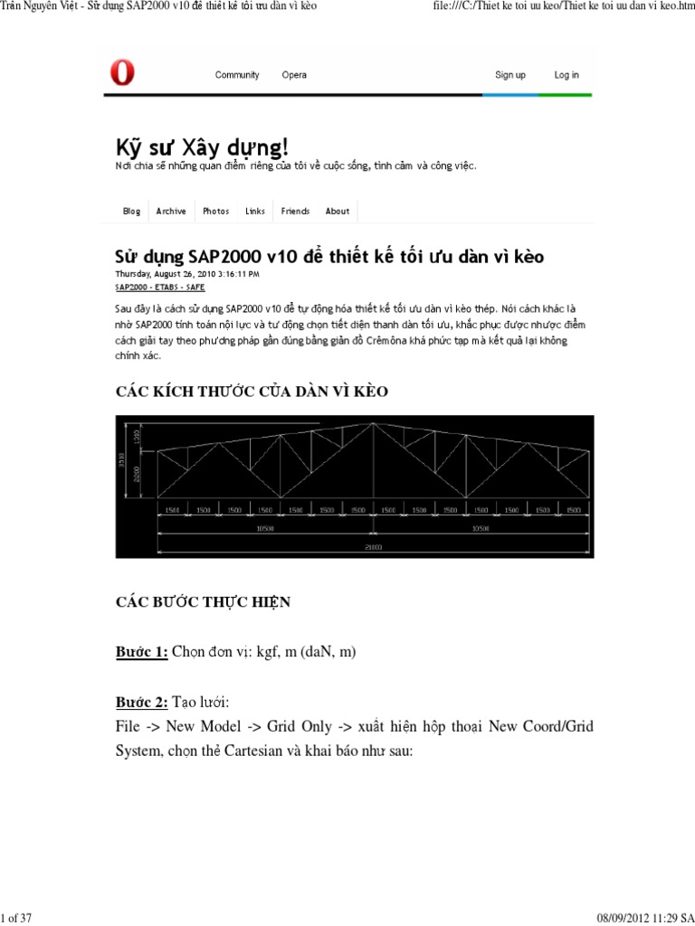 Thiet Ke Toi Uu Keo Bang SAP2000 v10 | PDF
