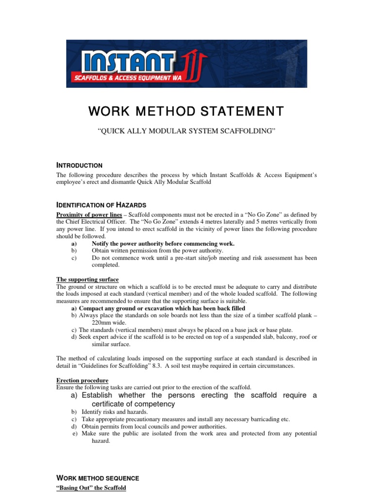 Work_Method_Statement | Scaffolding | Stairs