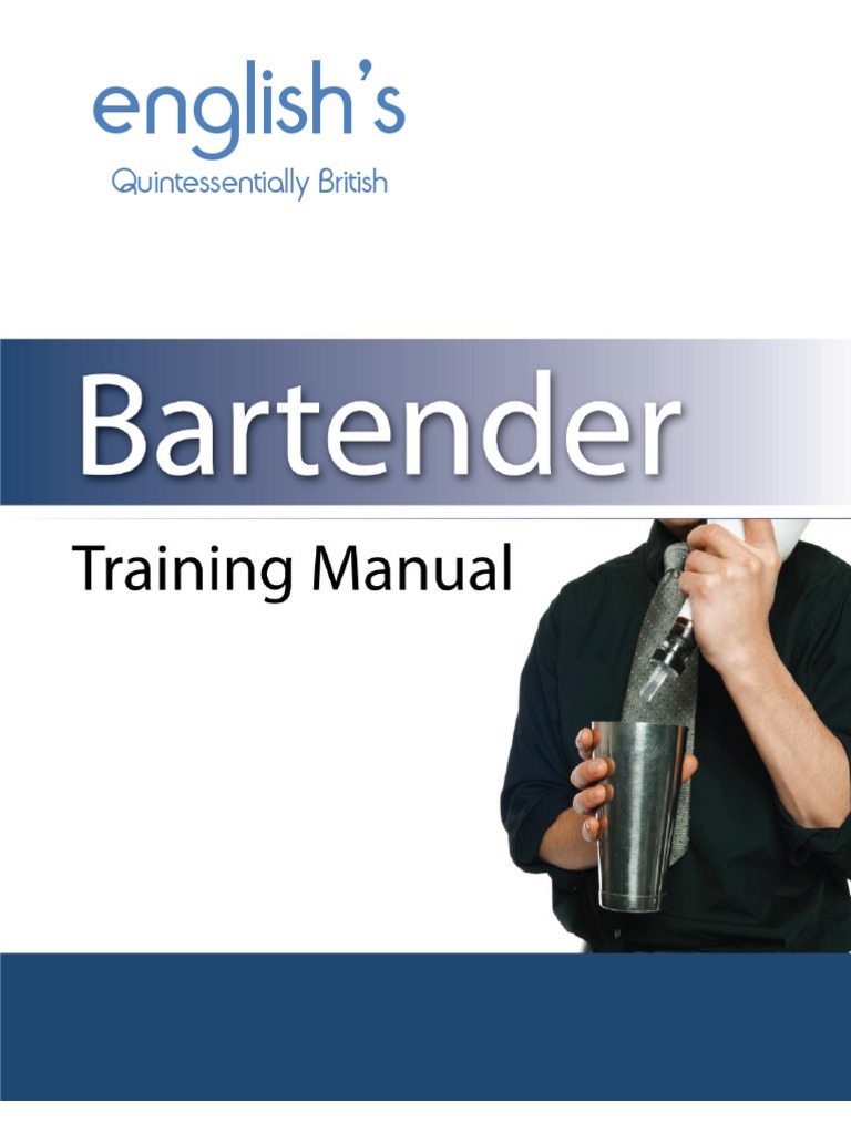 Barman Manual | PDF | Alcohol Intoxication | Drink
