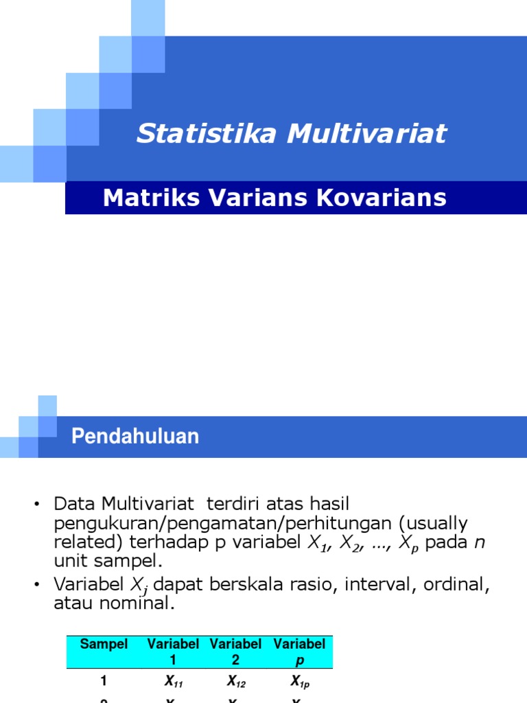 Multivariat | PDF | Metode & Bahan Ajar