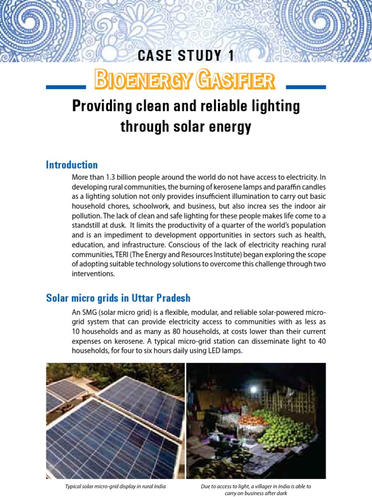 Case Study by TERI | PDF | Distributed Generation | Entrepreneurship