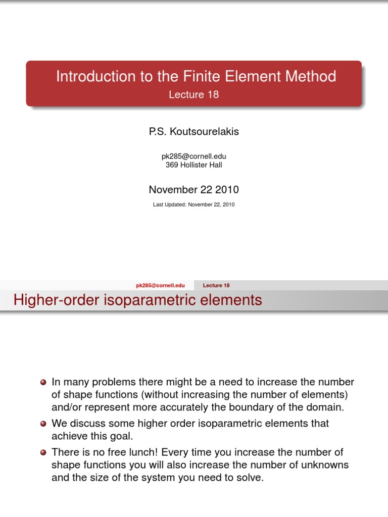 Introduction To Fem | PDF | Finite Element Method | Mathematics Of Computing