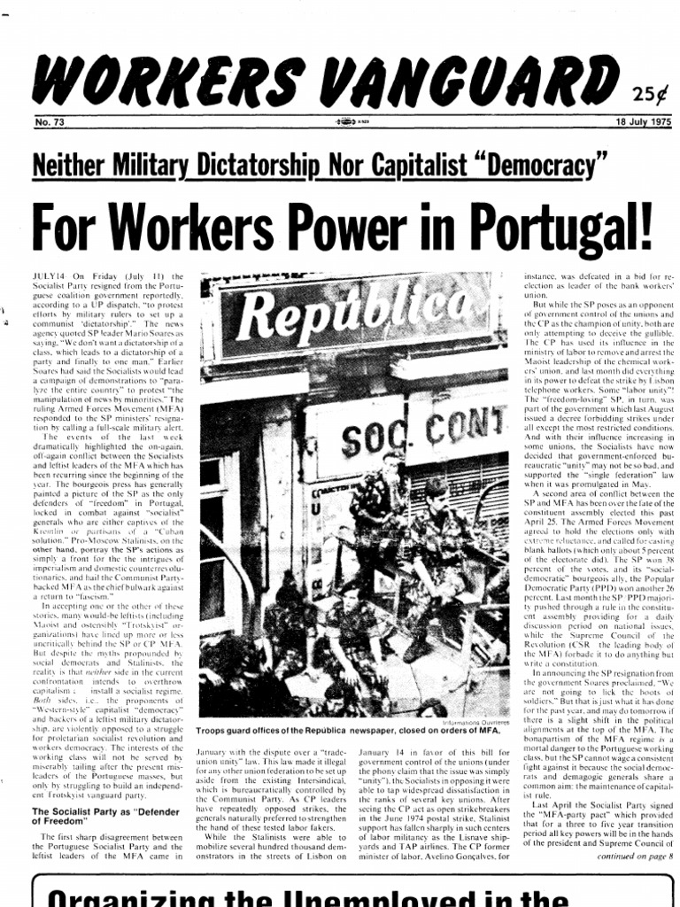Workers Vanguard No 73 - 18 July 1975 | Download Free PDF | Indian ...