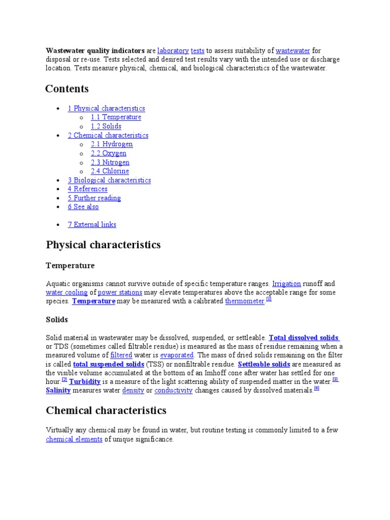 Waste Water Quality Indicators | PDF | Water Pollution | Aquatic Ecology