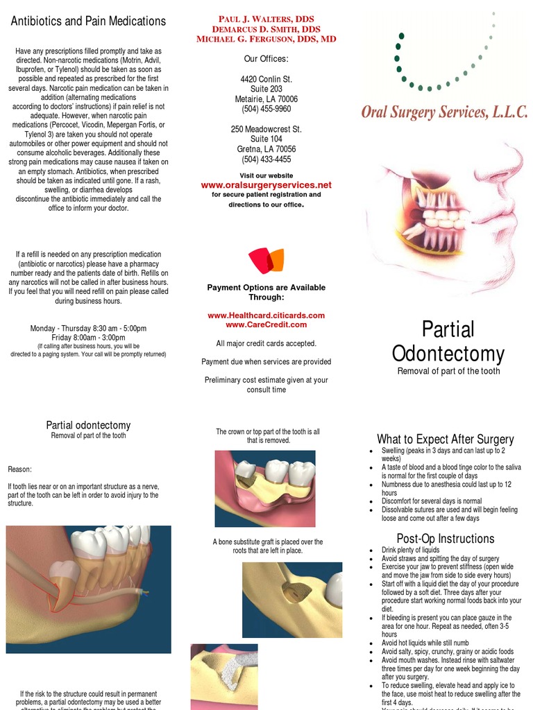 Partial Odontectomy Brochure | PDF | Medical Specialties | Clinical ...