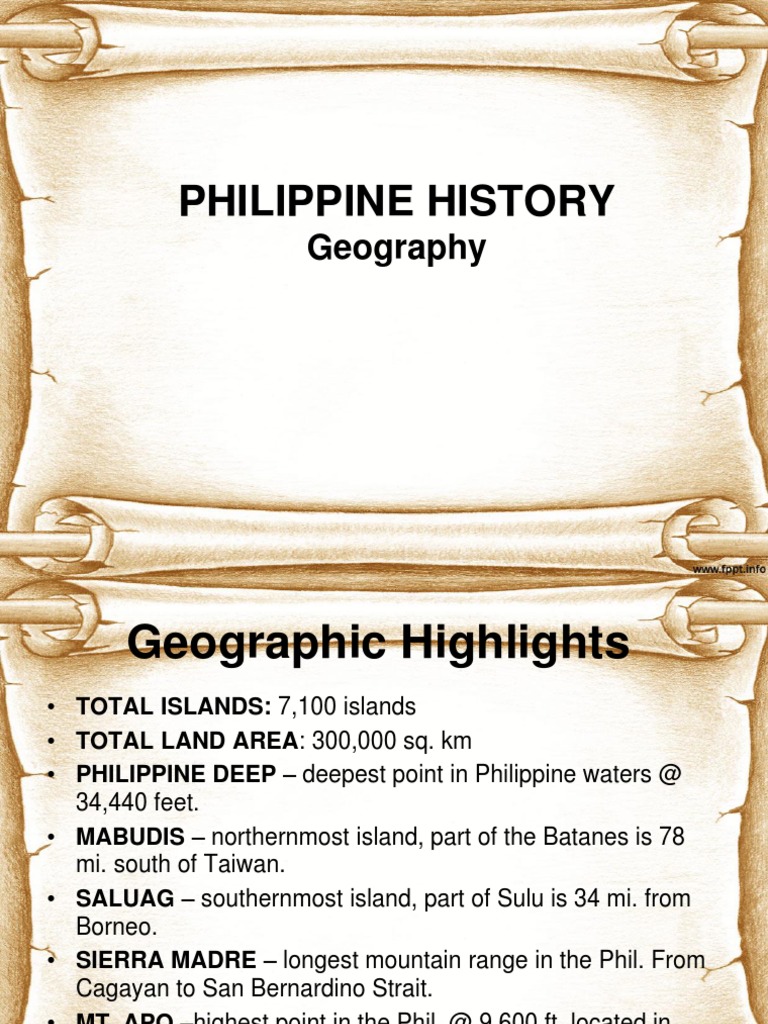 Geographic Highlights of the Philippines | PDF | Mindanao | Philippines