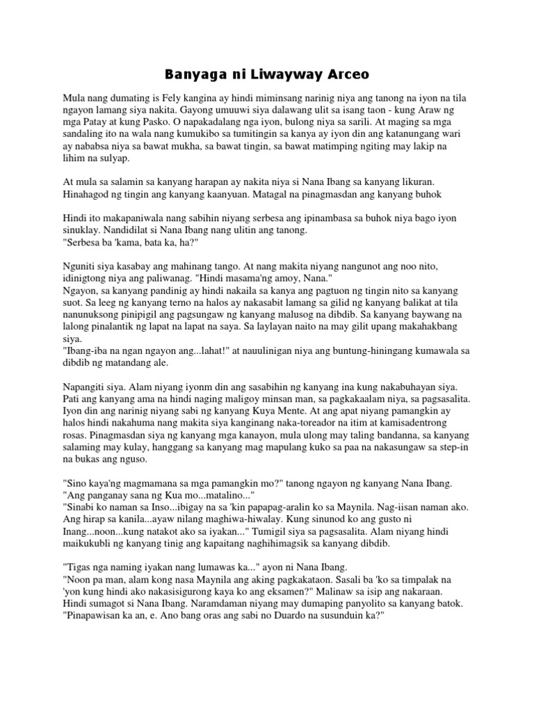 Banyaga Ni Liwayway Arceo | PDF