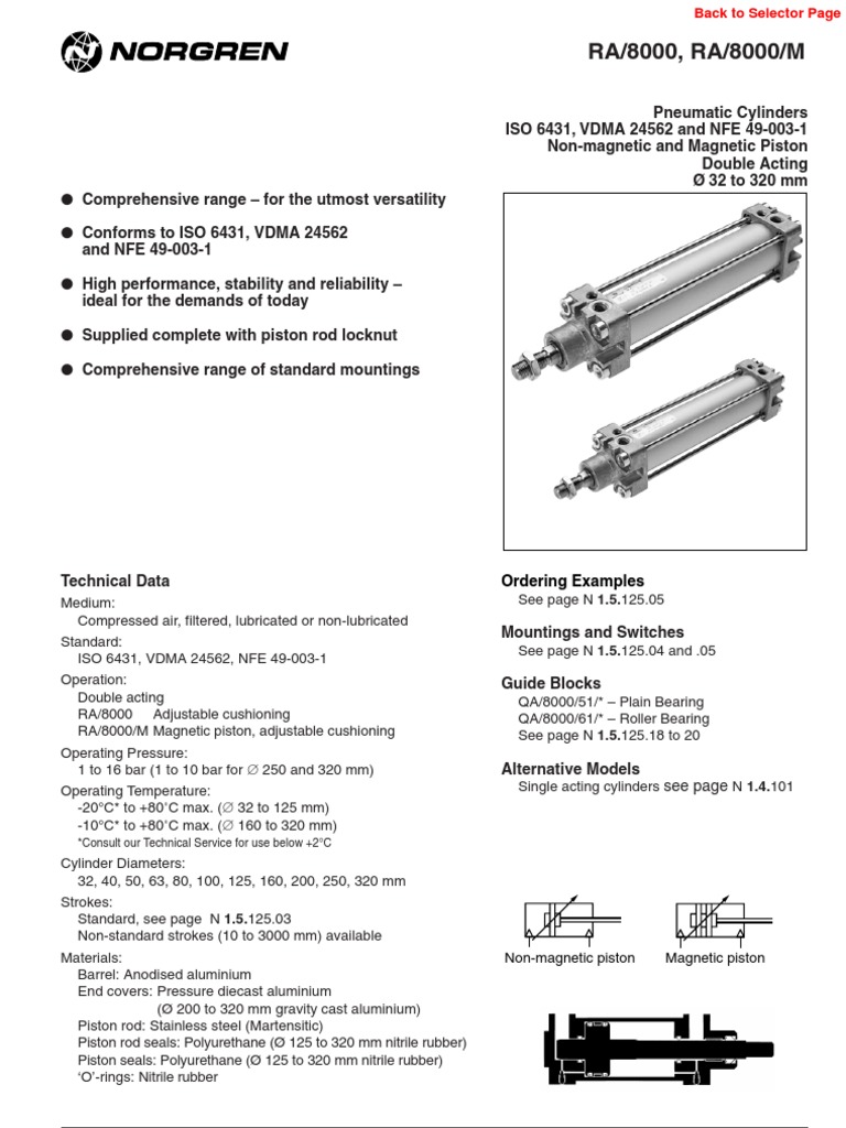 Norgren Catalouge PDF | PDF | Piston | Bipolar Junction Transistor