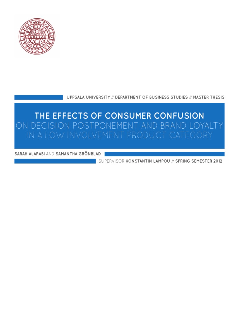 Consumer Confusion | PDF | Consumer Behaviour | Survey Methodology