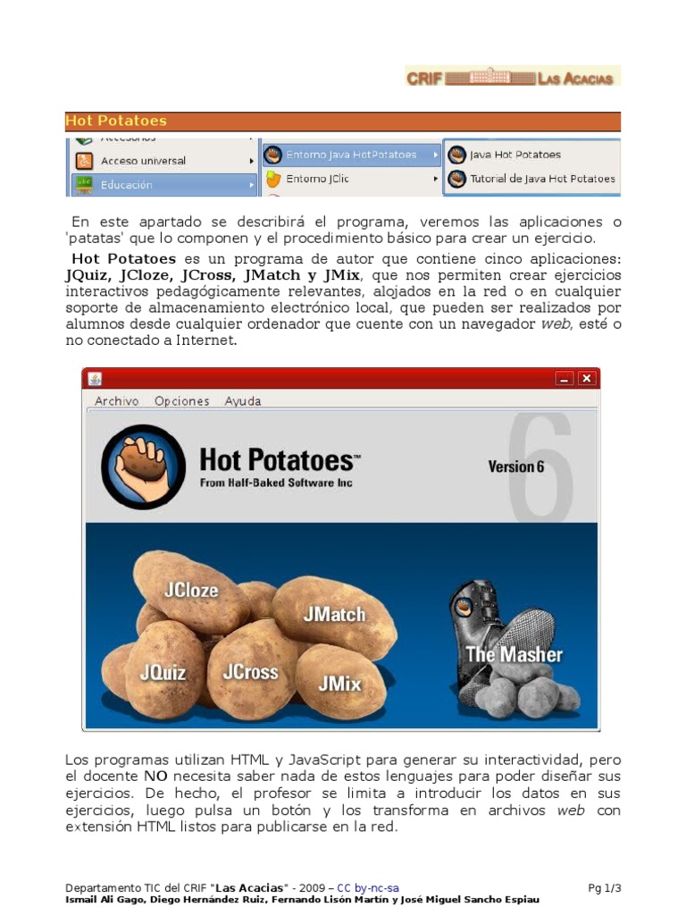 HotPotatoes PDF | PDF | Programa de computadora | Programación