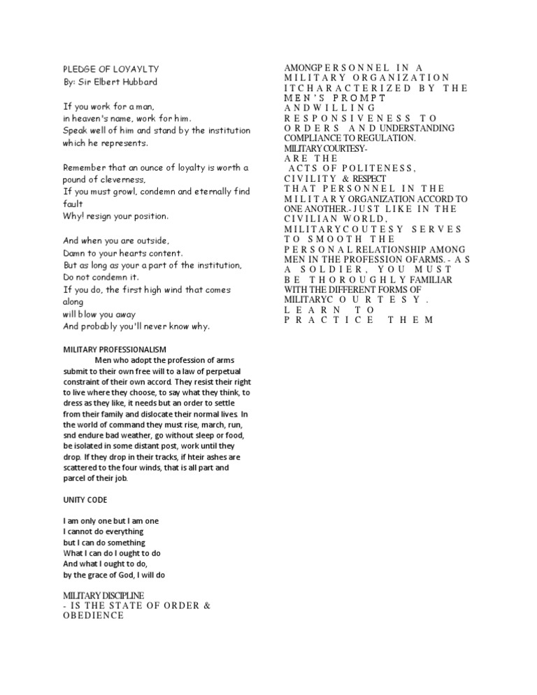 Pledge of Loyalty | PDF | Religious Belief And Doctrine | Theology