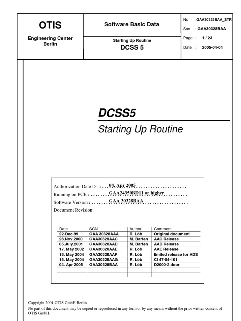 Otis Software Basic Data | PDF | Power Inverter | Input/Output