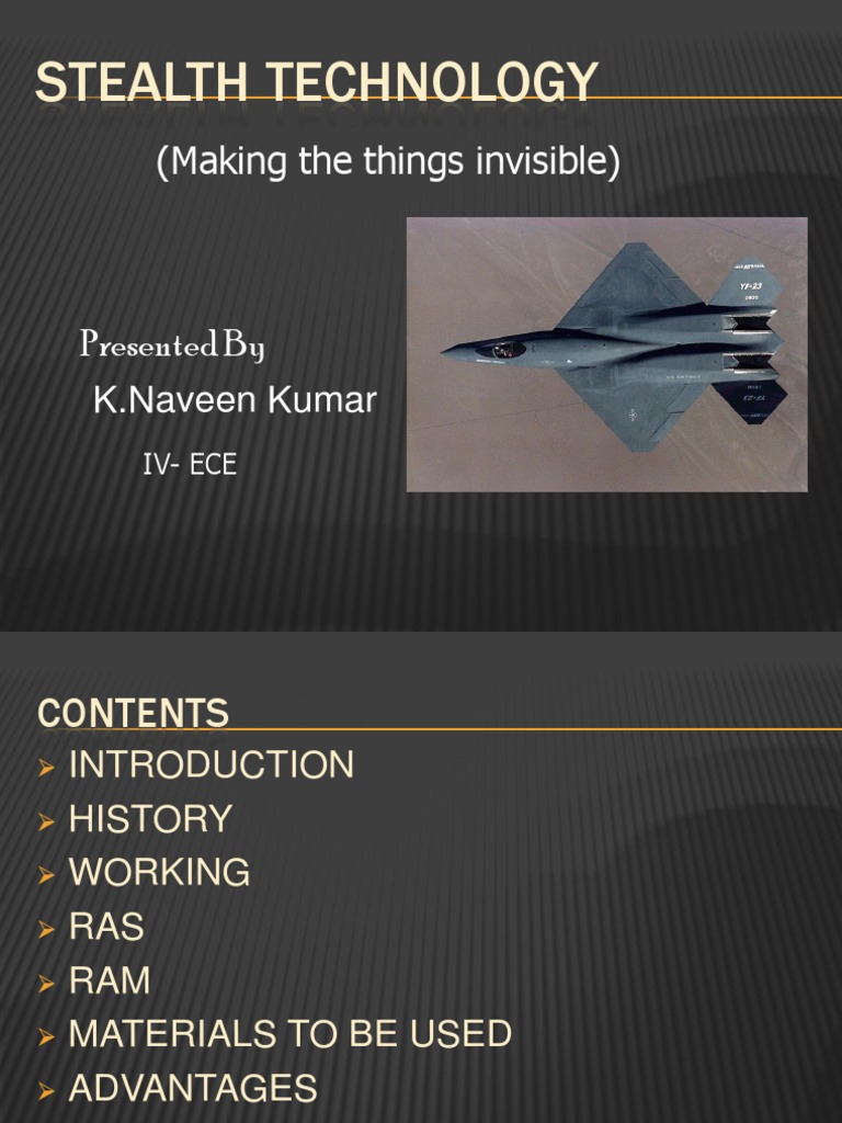 How to make things invisible - A guide to stealth technology | PDF ...