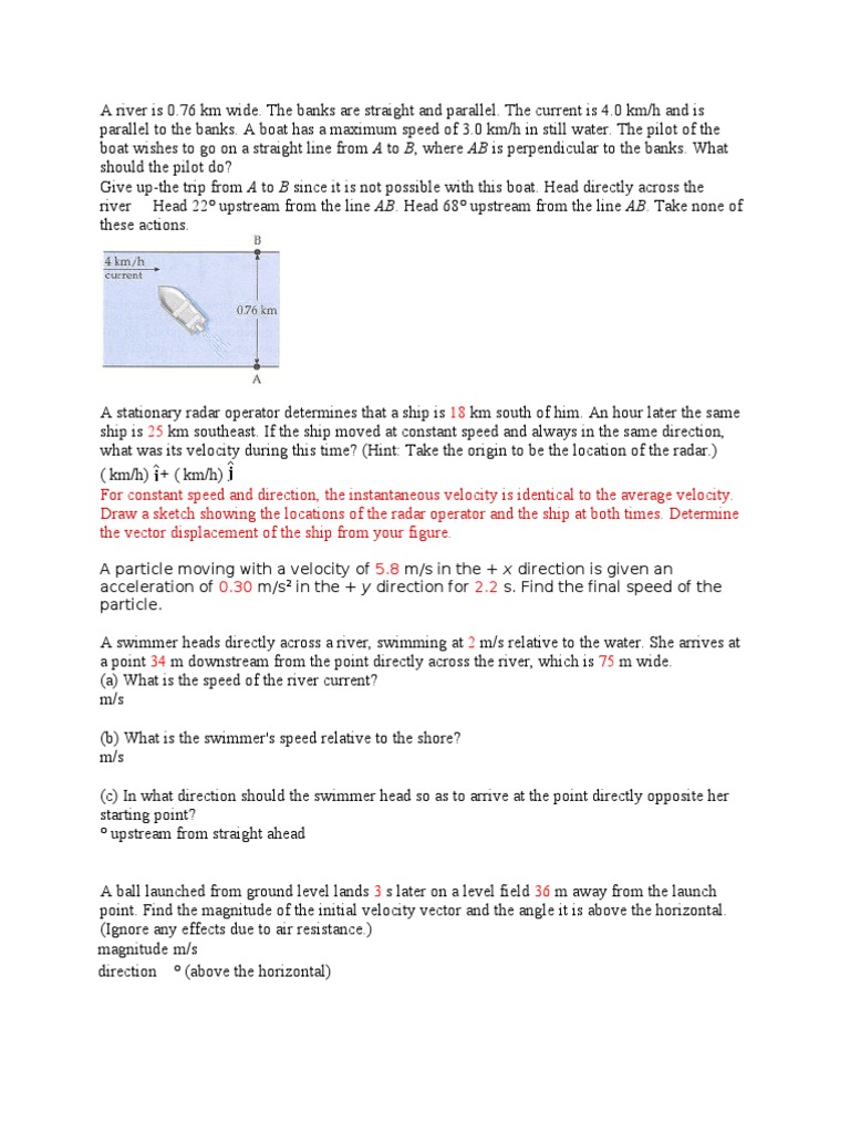 Physics Kinematics Webassign | PDF | Velocity | Kinematics