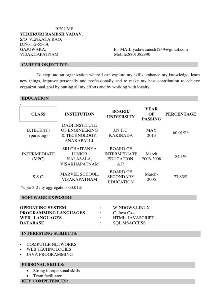 Ramesh Resume | PDF | Java (Programming Language) | Computer Programming
