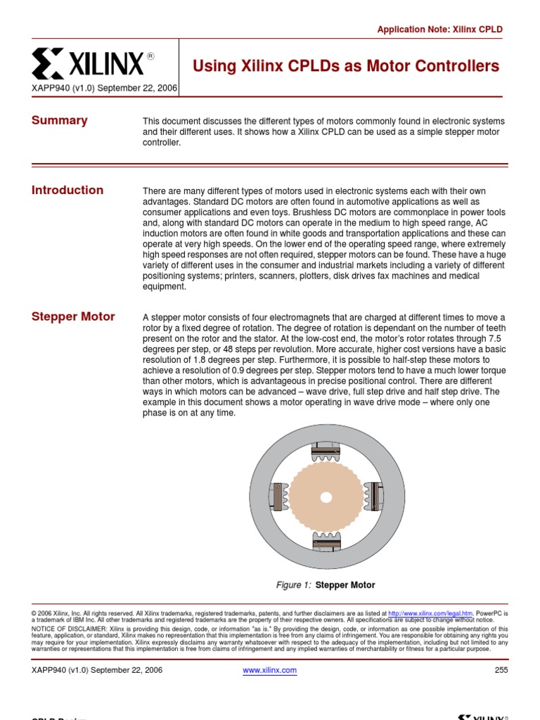 Using Xilinx Cplds As Motor Controllers: Application Note: Xilinx CPLD | PDF | Electric Motor ...